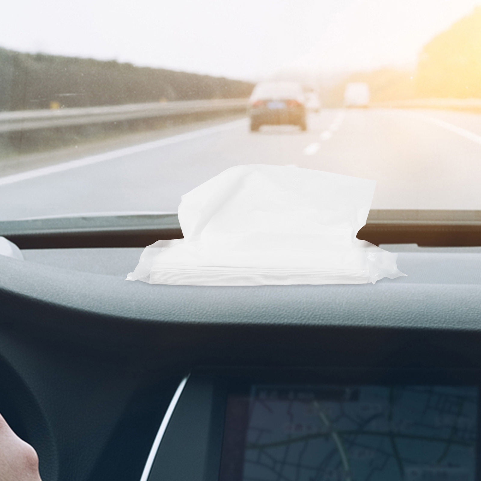 BRIGHTFUFU 10Pcs Disposable Paper Tissues for Car Travel Wiping Hands ...