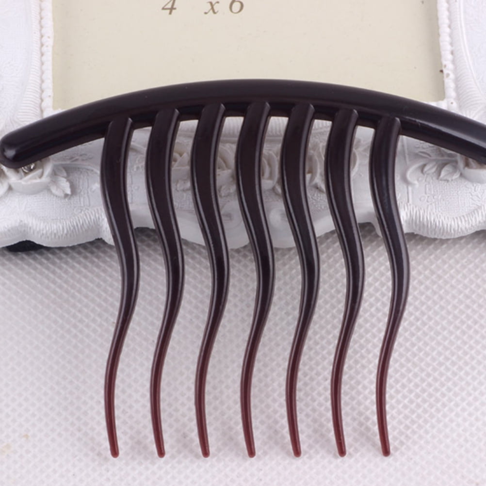 BRIGHTFUFU 10Pcs Hair Comb Clips for Women Plastic Coffee Decorative ...