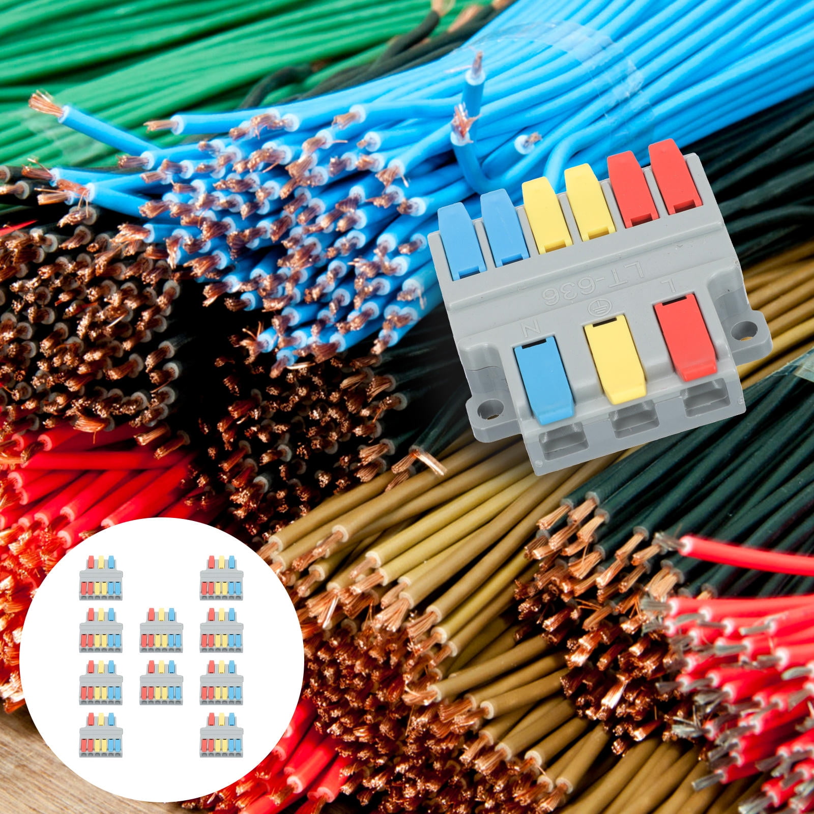 BRIGHTFUFU 10Pcs Terminal Blocks Wire Connectors High Precision ...