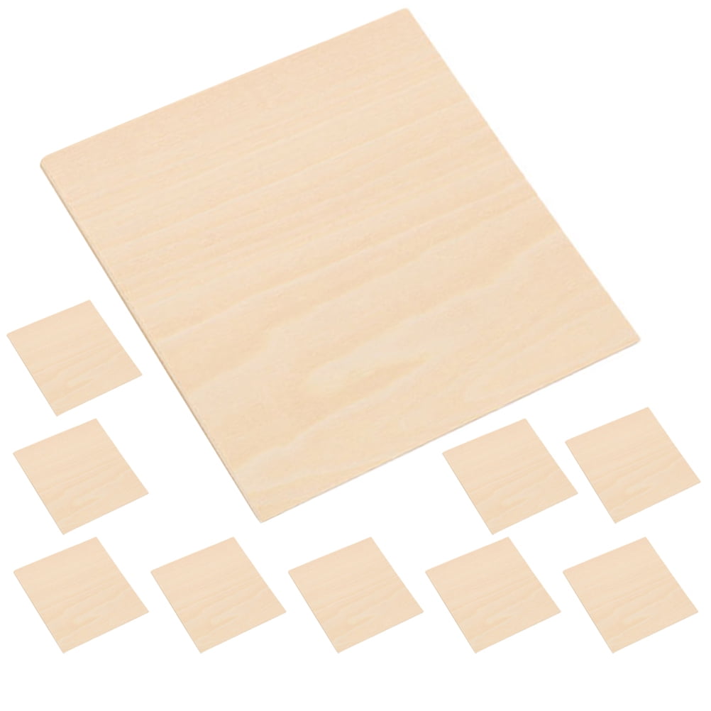 BRIGHTFUFU 10Pcs Unpainted Wood Boards Beige Color for Craft Projects ...