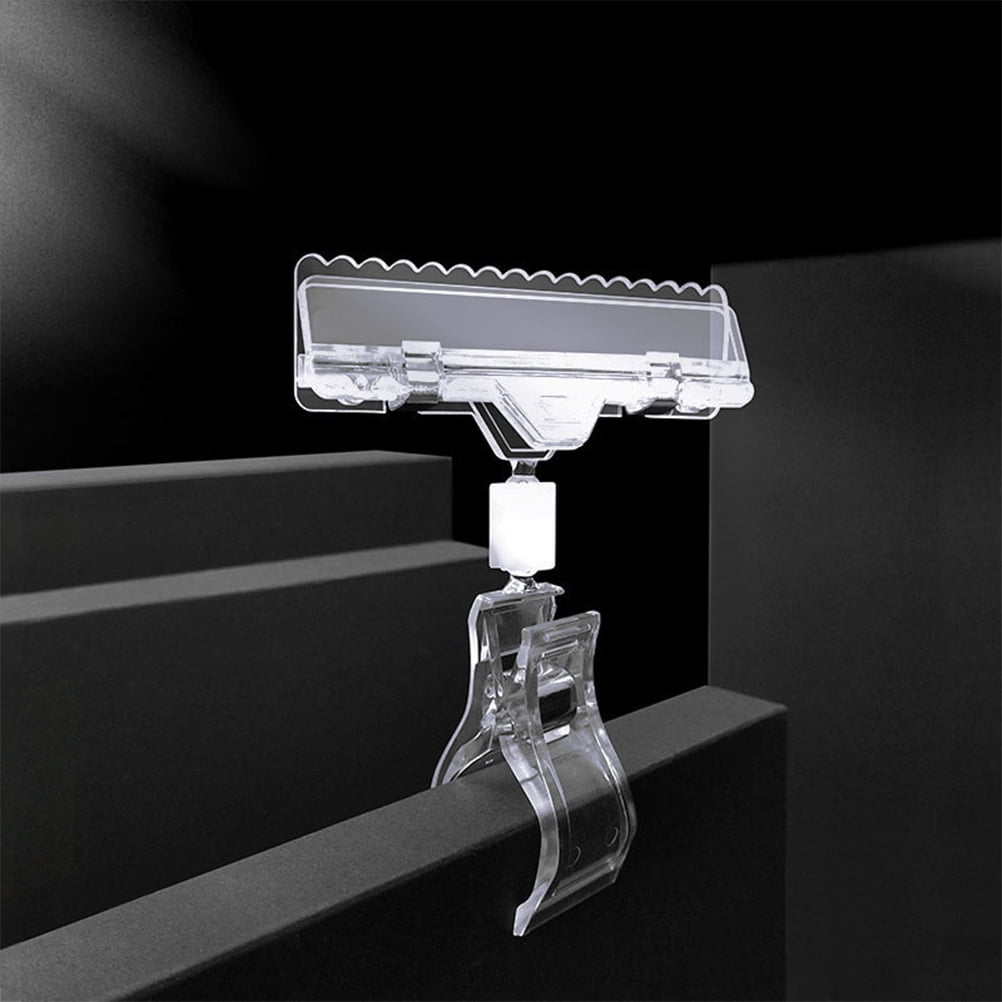 BRIGHTFUFU 12 Pcs Shelf Sign Clips Plastic Holder for Merchandising in ...