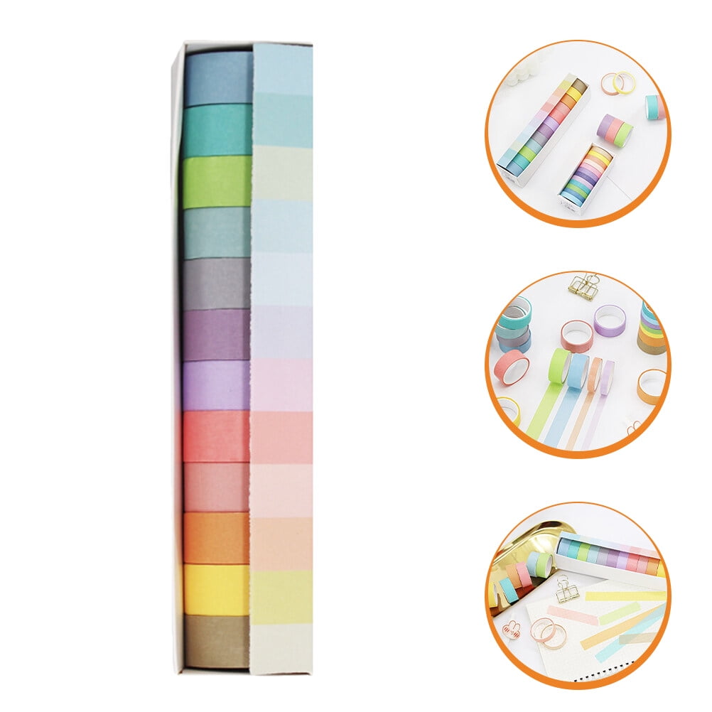 BRIGHTFUFU 12 Rolls Colored Washi Tapes For Pen And Marker Writing ...