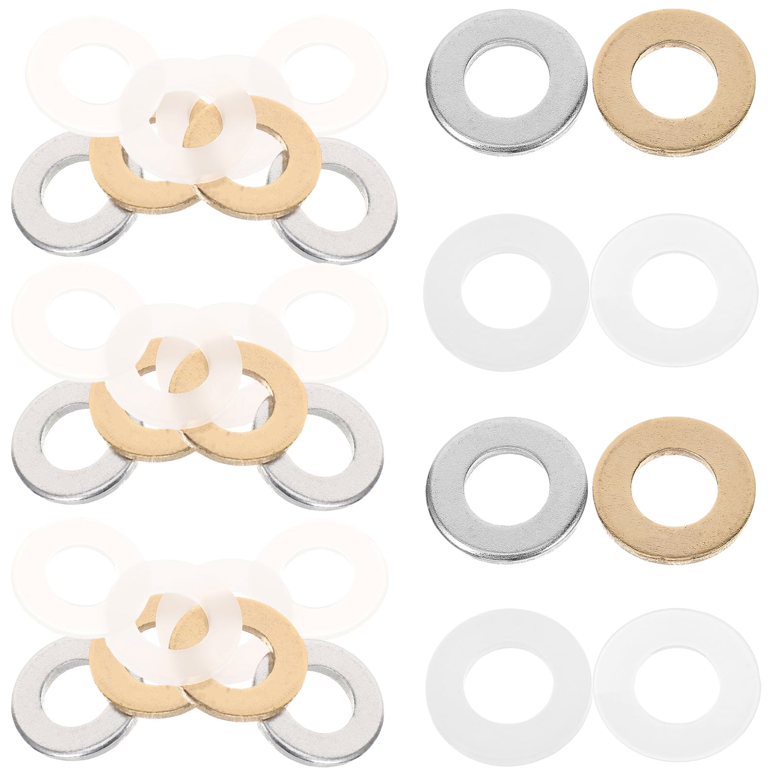 BRIGHTFUFU 120Pcs Assorted Flat Washers for DIY Projects and Repairs ...