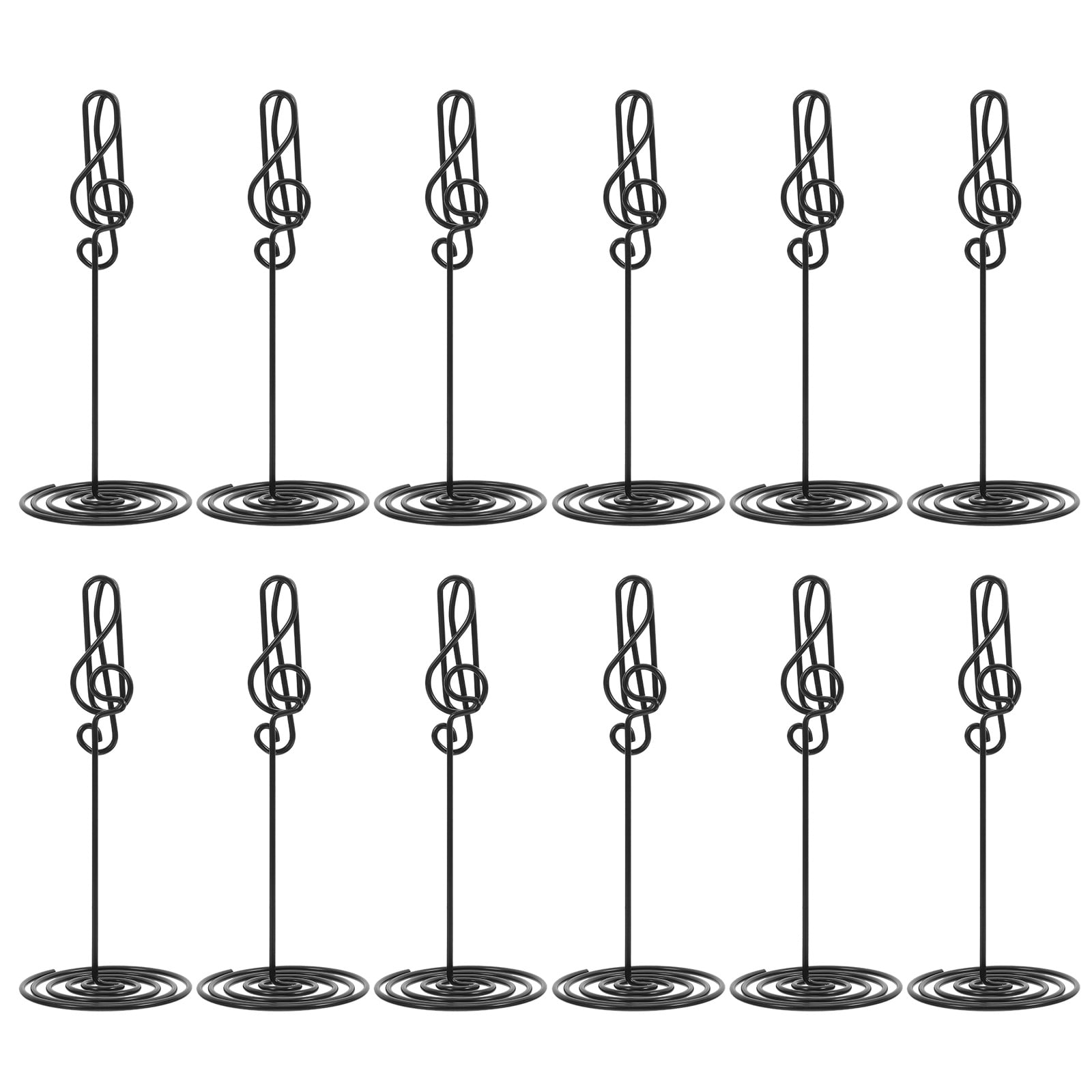 BRIGHTFUFU Creative Musical Note Memo Clip Holder Stand, Black Iron ...