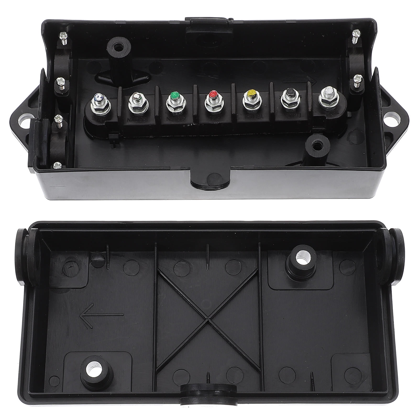 BRIGHTFUFU 1Pack Plastic Trailer Junction Box 7-Way Exterior Outlet Box ...
