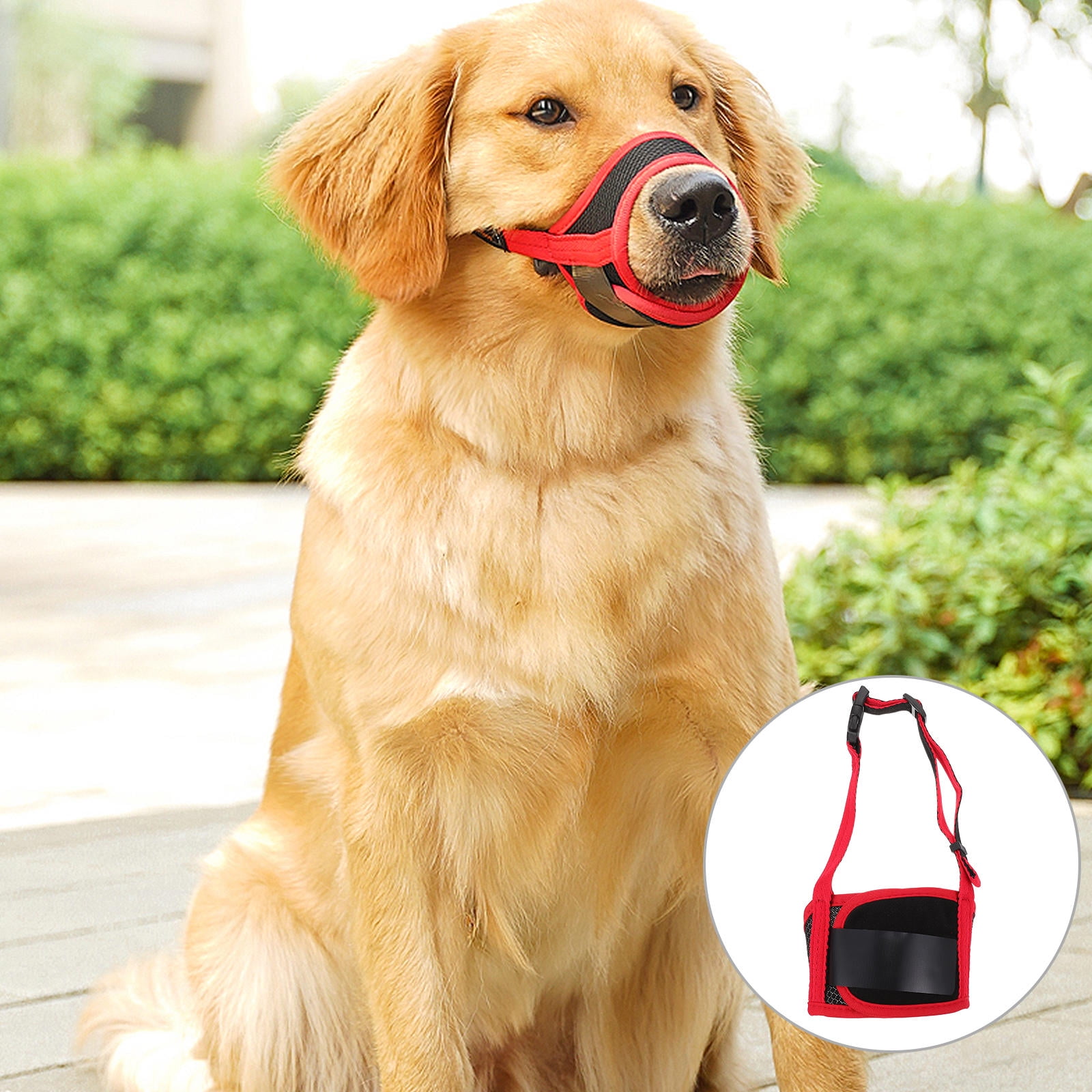 BRIGHTFUFU 1Pc Adjustable Muzzle Nylon Anti Barking Chewing Prevention ...