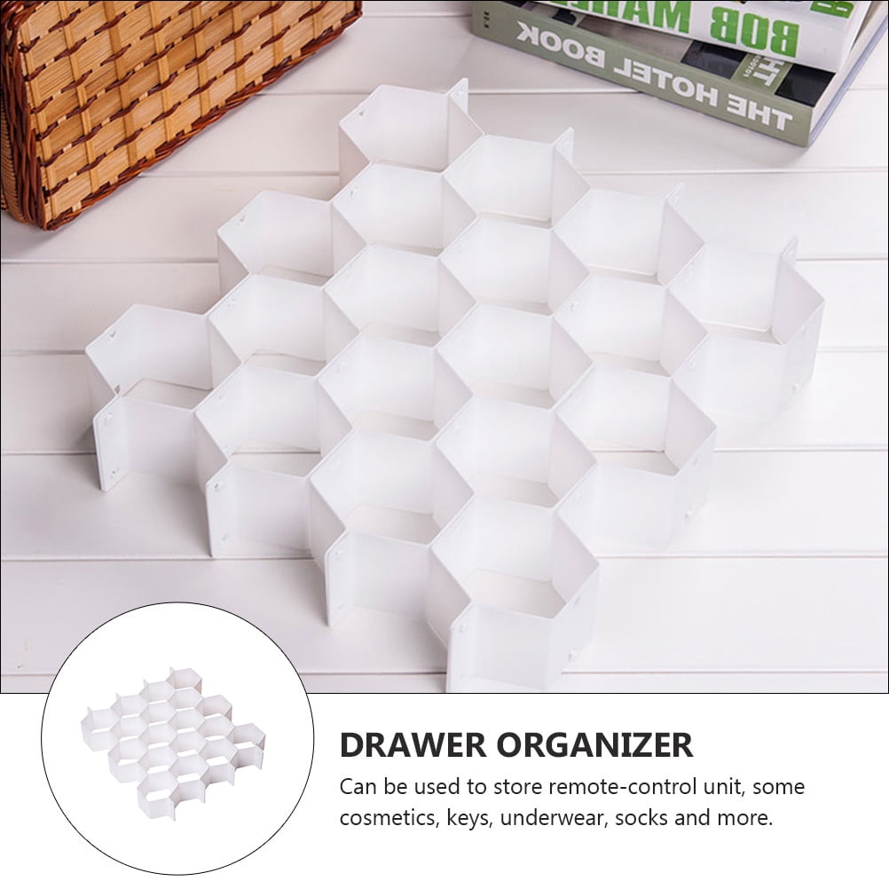 BRIGHTFUFU 1Pc Desk Drawer Organizer PP Material Honeycomb Style ...
