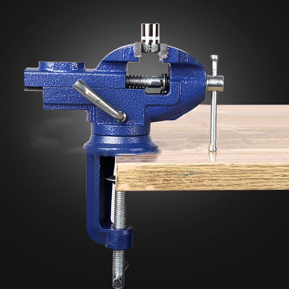 BRIGHTFUFU 1Pc Professional Bench Clamp Blue Rotating Small Table Vise ...