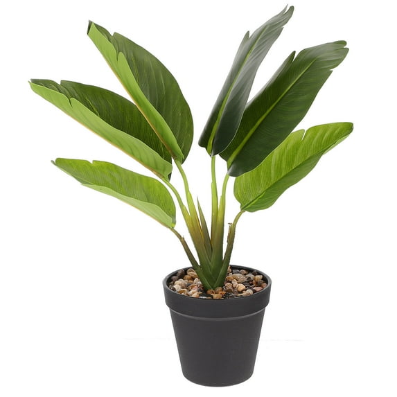 BRIGHTFUFU 1Pc Realistic Green Simulation Potted Plant Artificial Decor ...