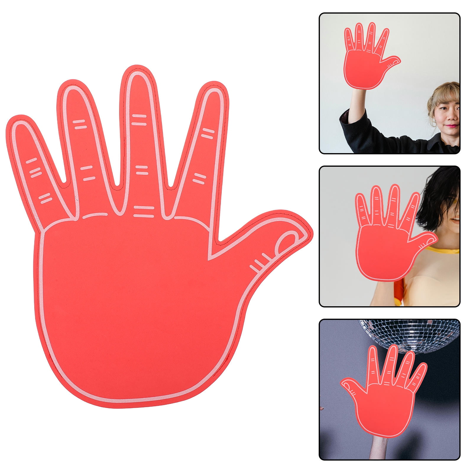 BRIGHTFUFU 1Pcs Giant Foam Hand Glove Red EVA Foam for Cheerleading and ...