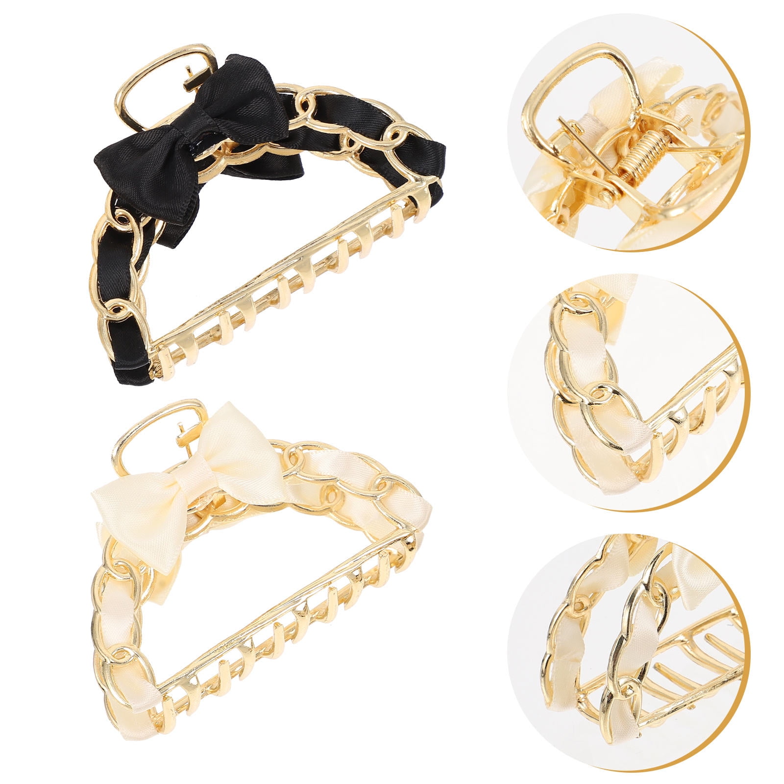 BRIGHTFUFU 1Set Assorted Color Hair Claws with Bow Hair Accessories for ...