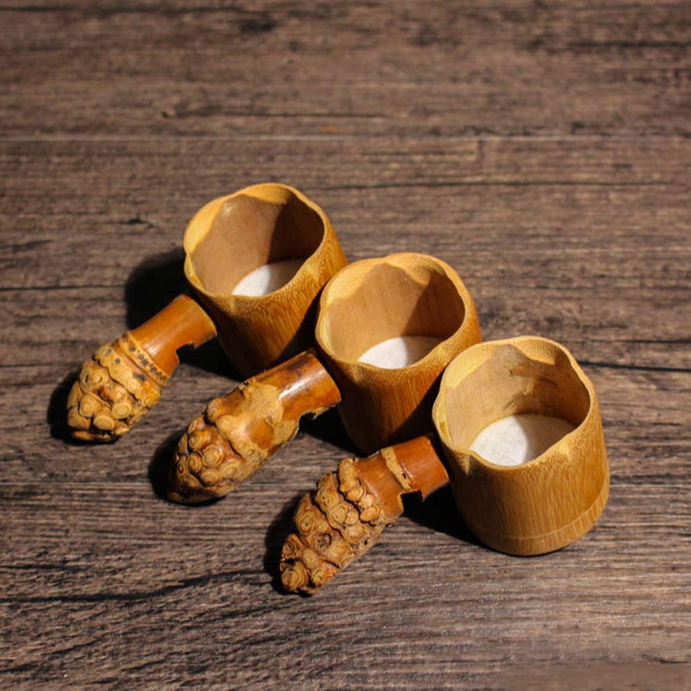 BRIGHTFUFU 1Set Bamboo Tea Strainer for Loose Leaf Tea with Round Mesh ...