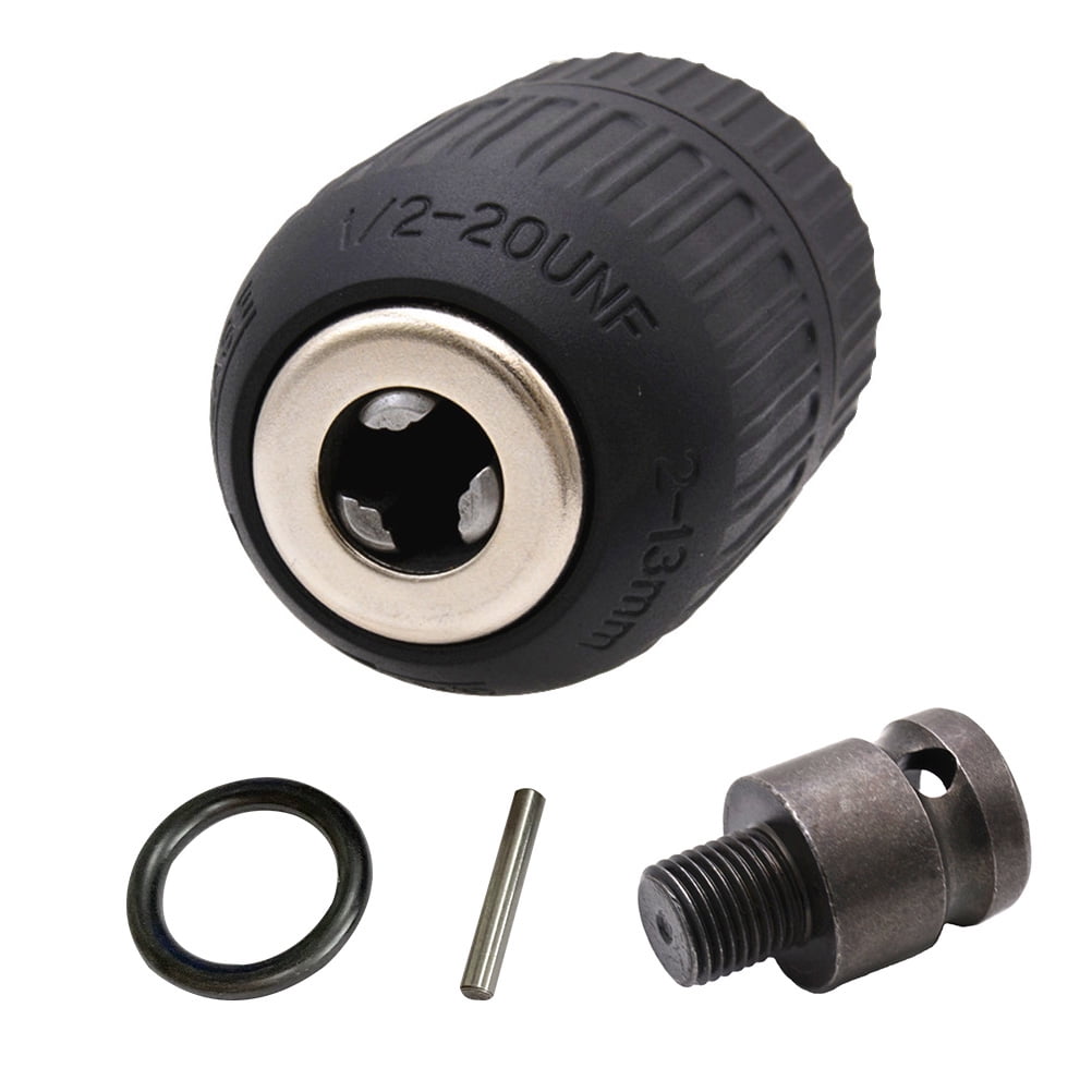 BRIGHTFUFU Hand-Tight Drill Chuck Black Steel Plastic for Electric ...