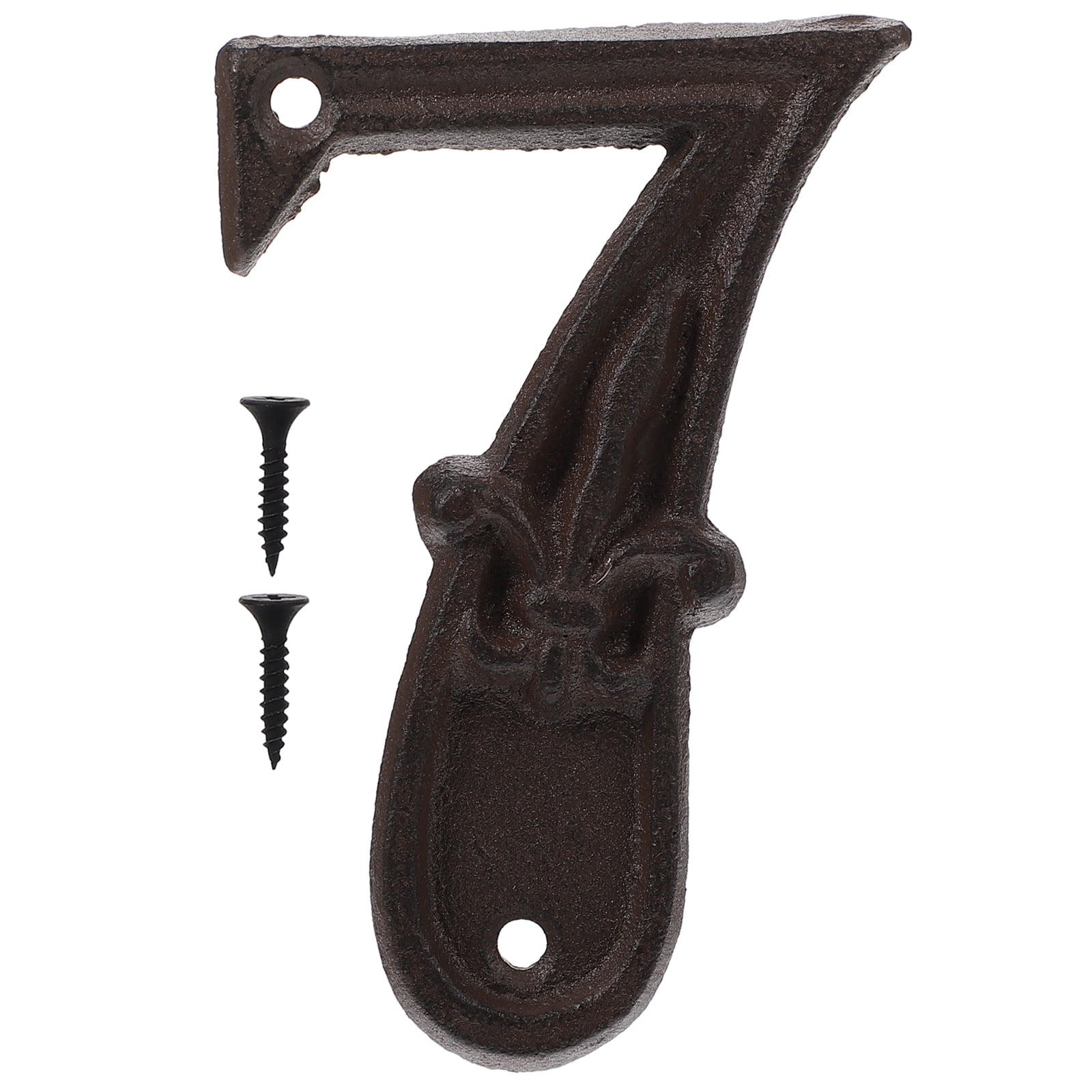 BRIGHTFUFU 1Set Door Address Number Plaque in Cast Iron for Homeowners ...