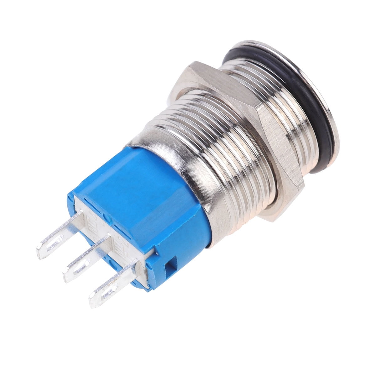 BRIGHTFUFU 1Set Round Stainless Steel Push Button Switch for Automotive ...