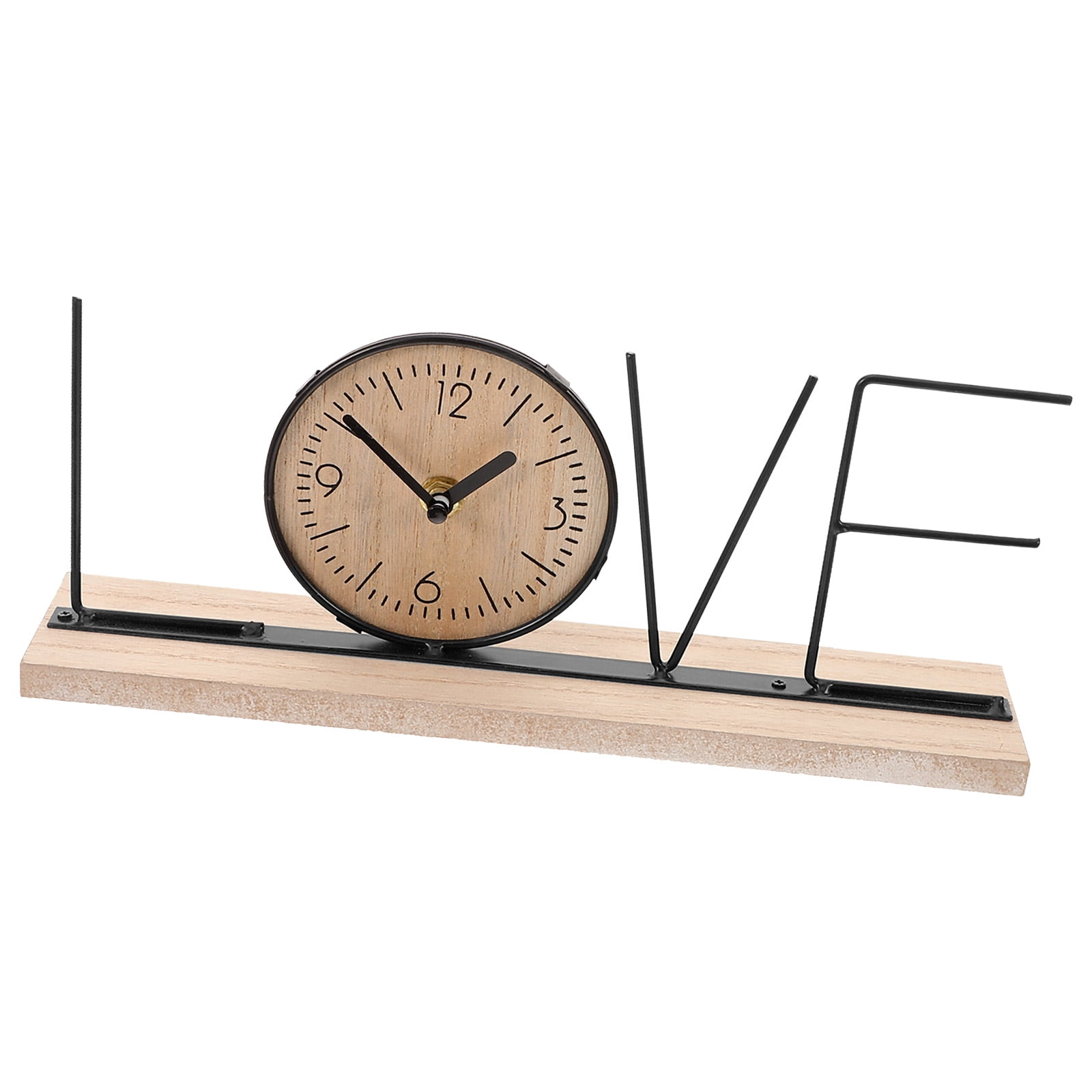 BRIGHTFUFU 1Set Simple Nightstand Clock Multi Color Wooden Metal ...