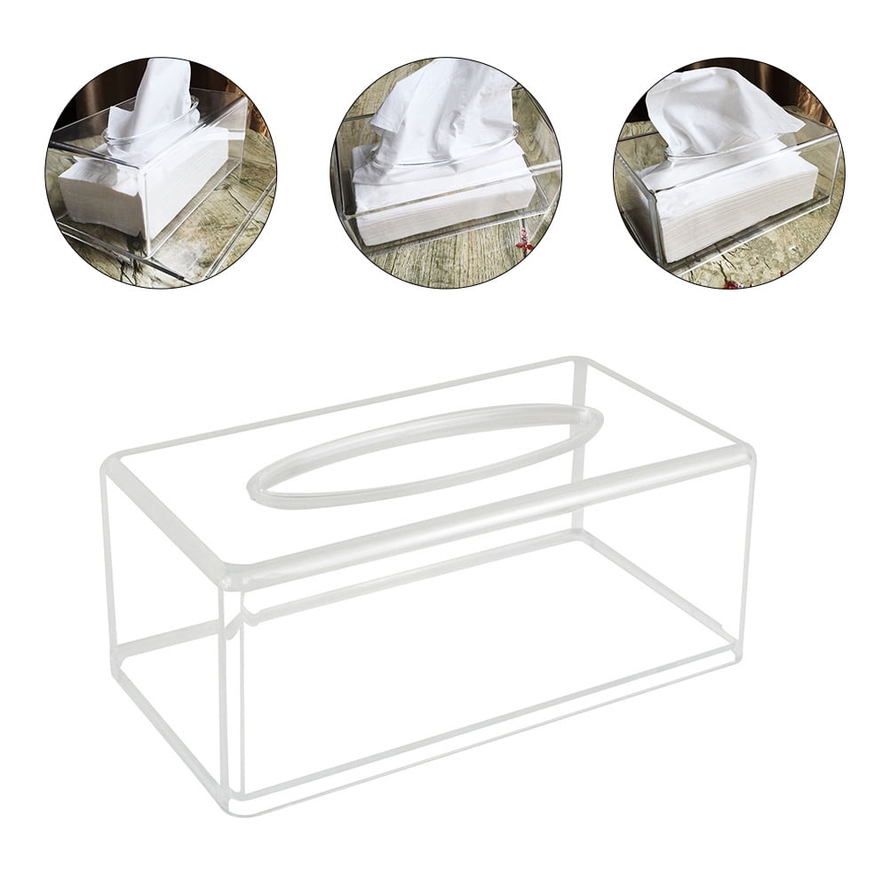 BRIGHTFUFU 1Set Tissue Box Clear Toilet Paper Container Acrylic ...
