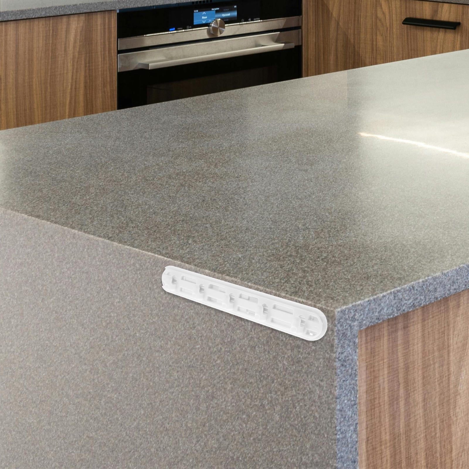 BRIGHTFUFU 1Set Utility Hooks with Sliding Rail for Kitchen in White ...