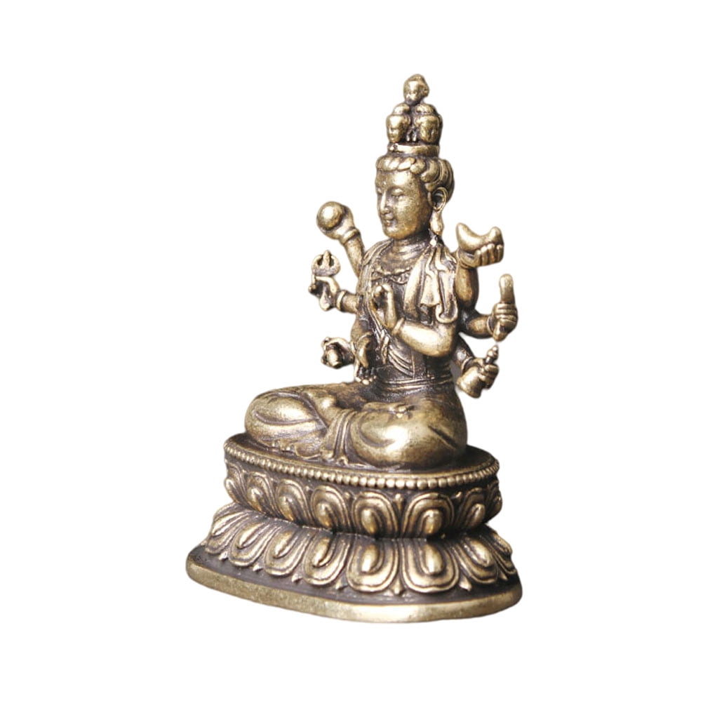 BRIGHTFUFU 1Set Yoga Statue Figurine Golden Color Retro Design For ...