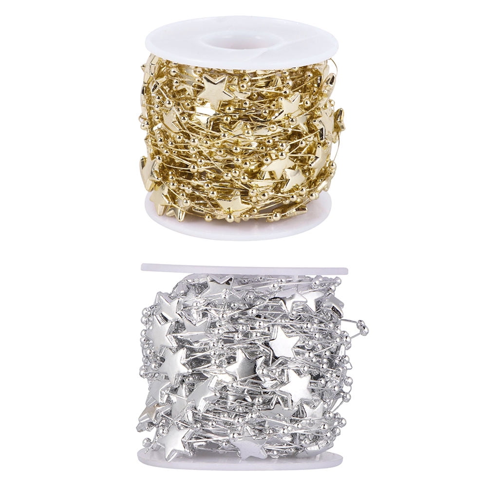 BRIGHTFUFU 2 Rolls Silver Beads For Jewelry Making Bracelet Bead Charms ...