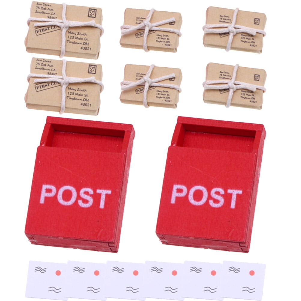 BRIGHTFUFU 2 Sets of Miniature Model Mailbox Assorted Color Paper ...