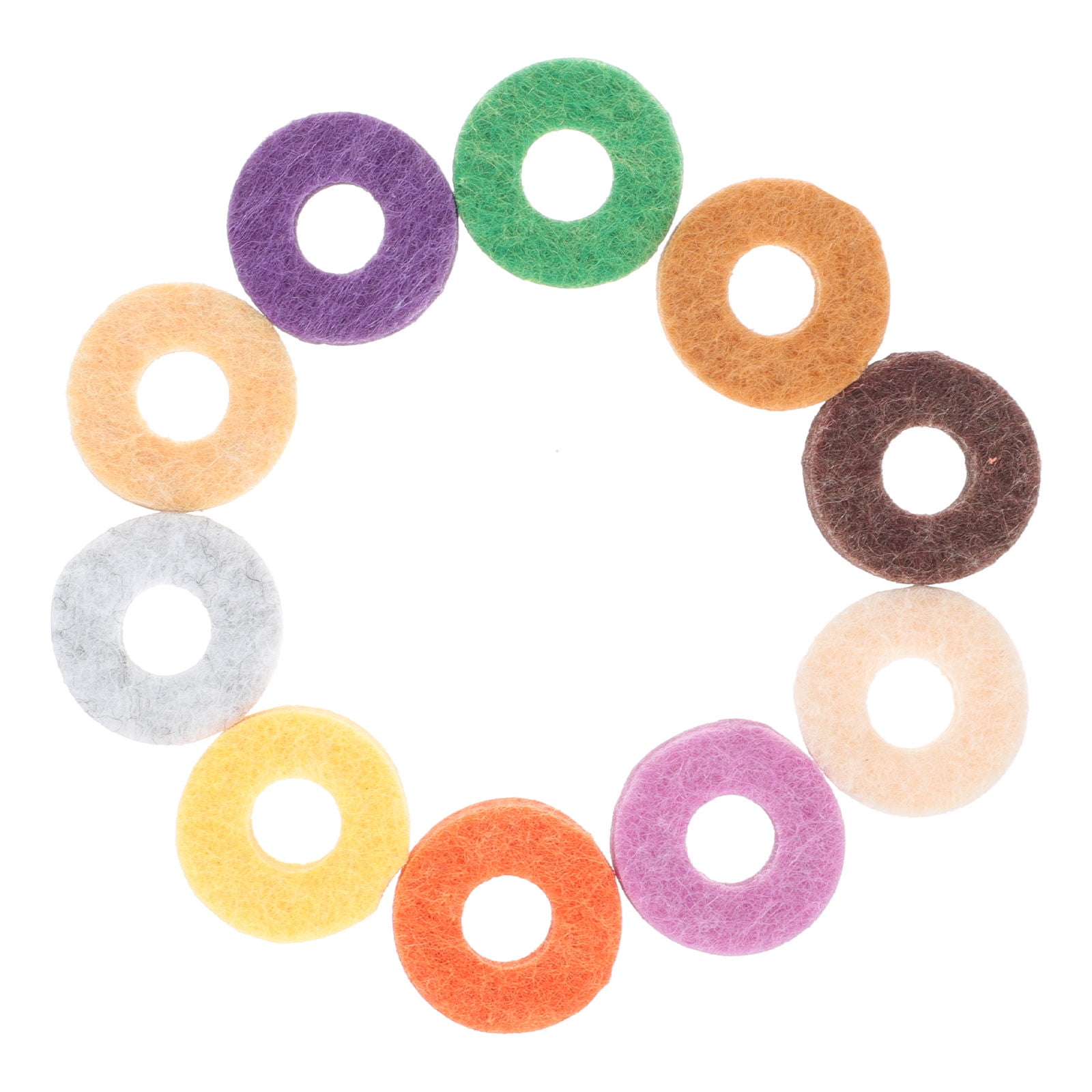 BRIGHTFUFU 20Pcs Multi Color Cymbal Pads Protective Felt Rings for Drum ...