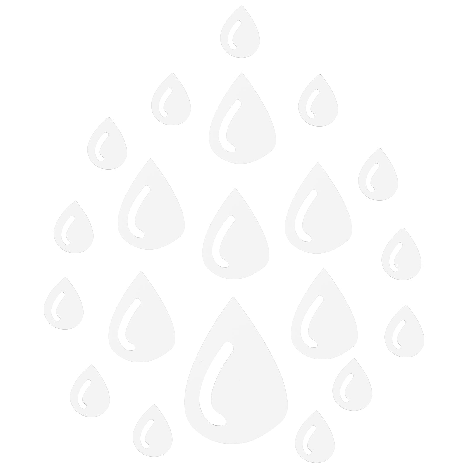 BRIGHTFUFU 20 Pieces Acrylic Water Drop Wall Decals Peel and Stick ...