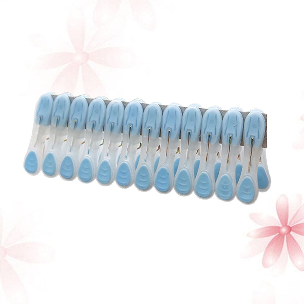 BRIGHTFUFU Compact Sky-Blue Clothes Line Clips for Socks and Underwear ...