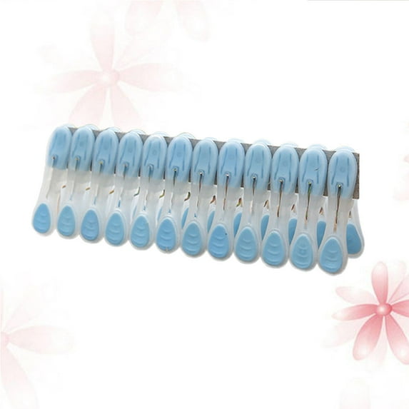 BRIGHTFUFU Compact Sky-Blue Clothes Line Clips for Socks and Underwear ...