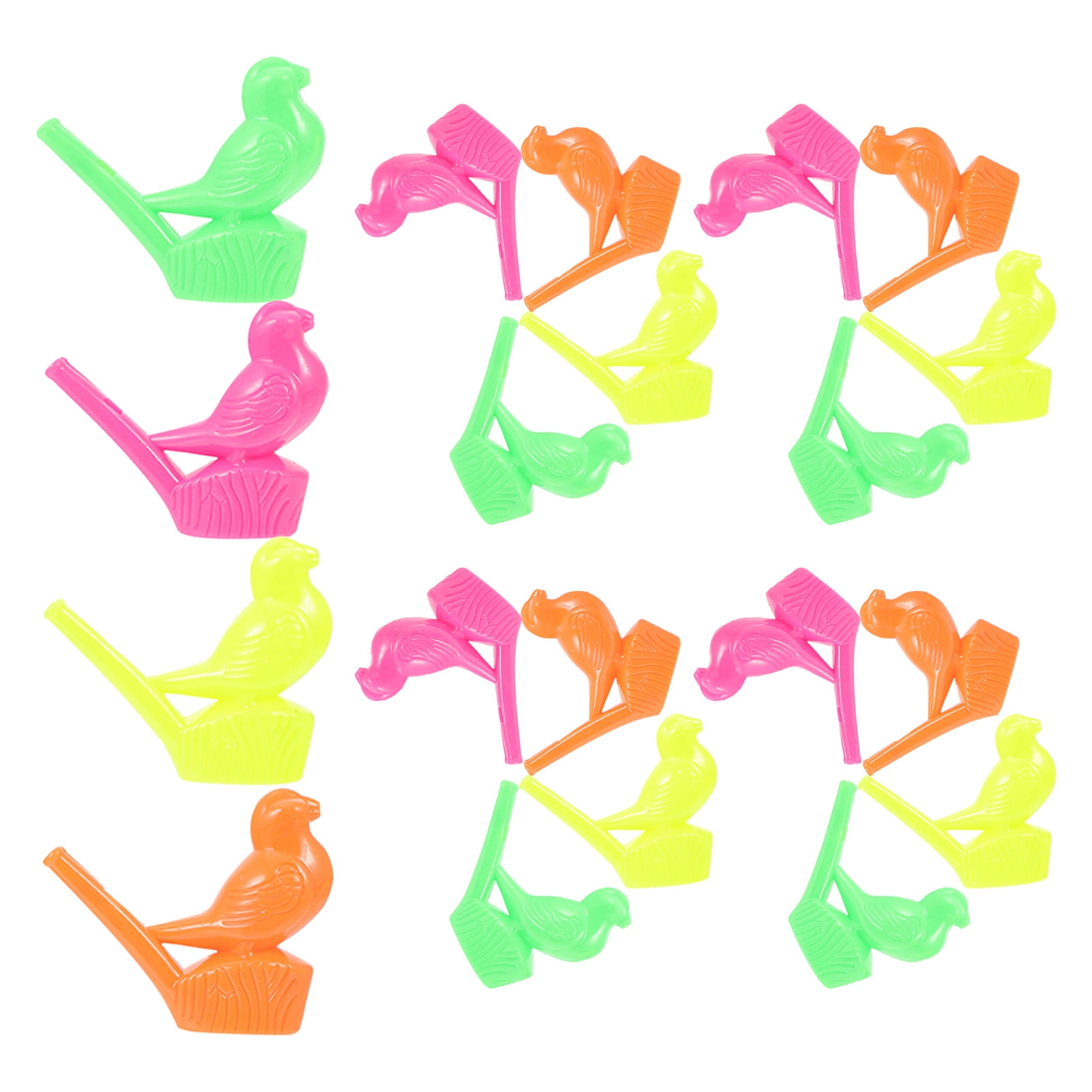 BRIGHTFUFU 24Pcs Assorted Color Whistles for Kids Party Favors ...