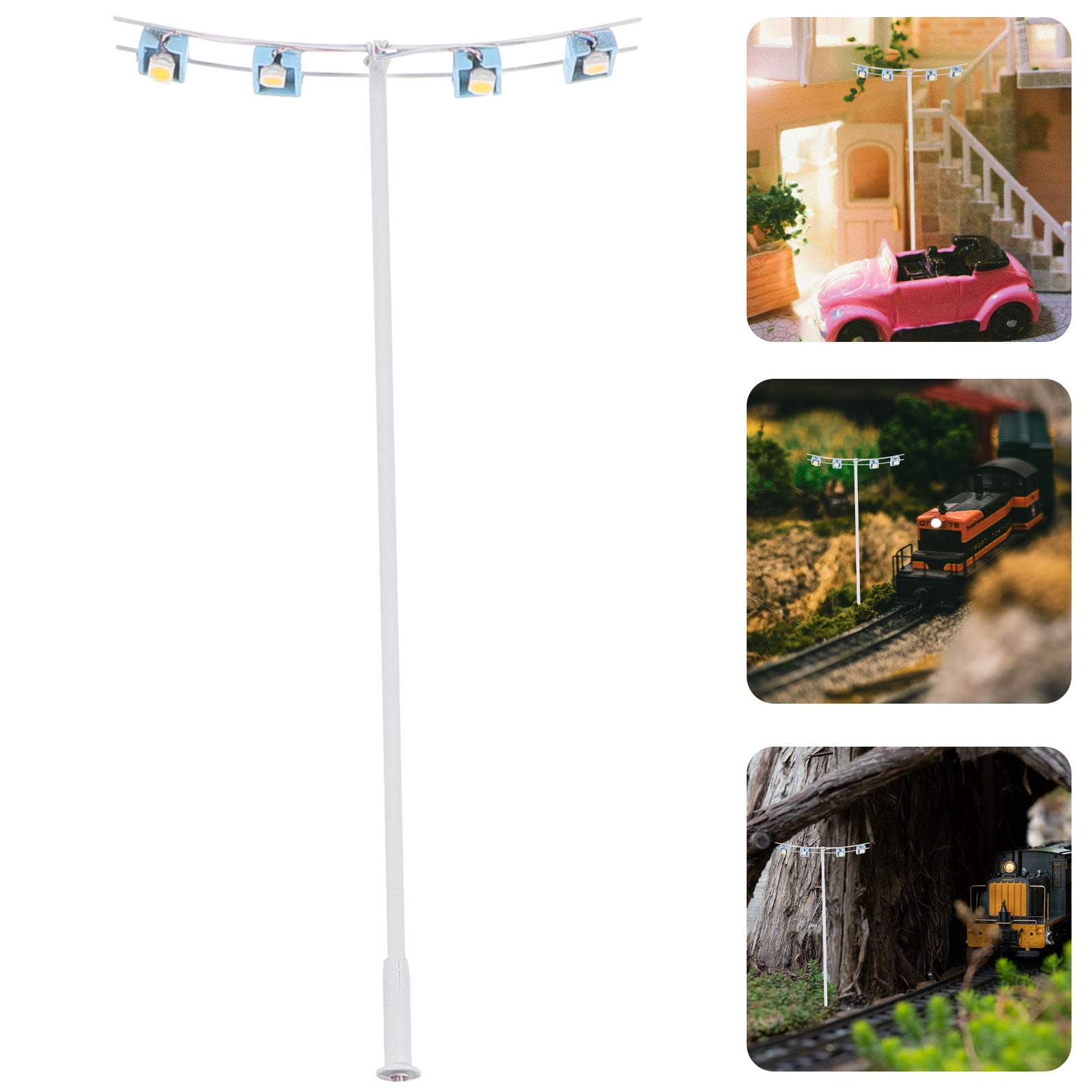 FUEENIRVA Small Street Lamps Mini Street Light Model Warm Light 1 Pcs 5 ...