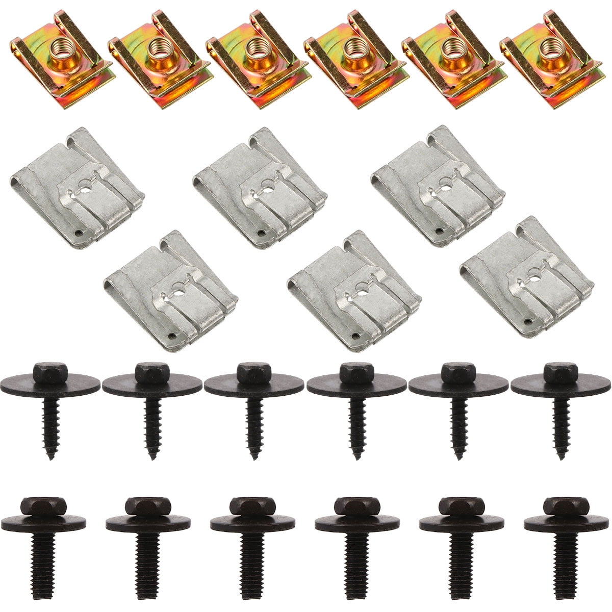 BRIGHTFUFU Under Engine Cover Clips Assorted Color Carbon Steel for Car ...