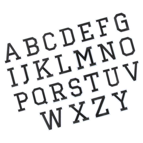 BRIGHTFUFU 26Pcs Black Stick on Letters Iron on Patches for Clothes DIY ...