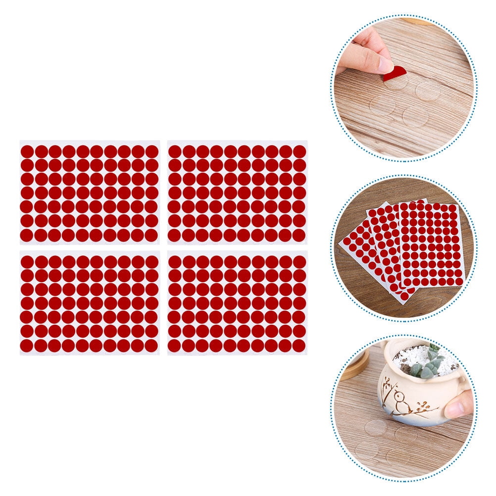BRIGHTFUFU 280Pcs Round Transparent Double Sided Tape Pads Adhesive for ...