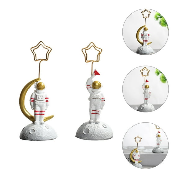 BRIGHTFUFU 2Pcs Creative White Astronaut Memo Holders for Business ...