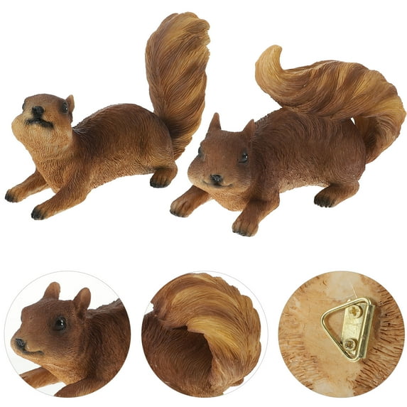 BRIGHTFUFU Resin Squirrel Garden Ornaments Decorative Squirrel ...