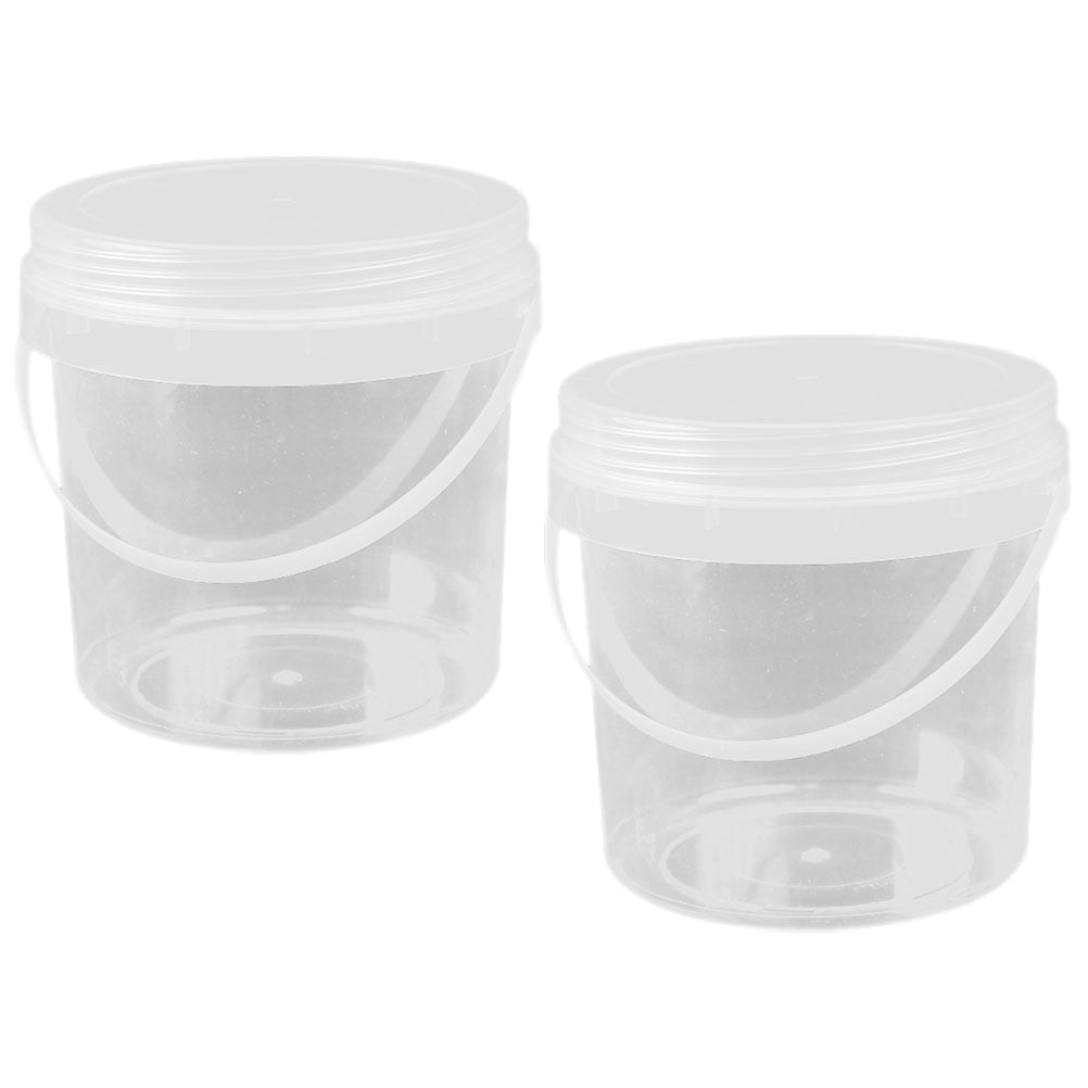 BRIGHTFUFU 2Pcs Round Plastic Storage Container for Toys and Food Items ...