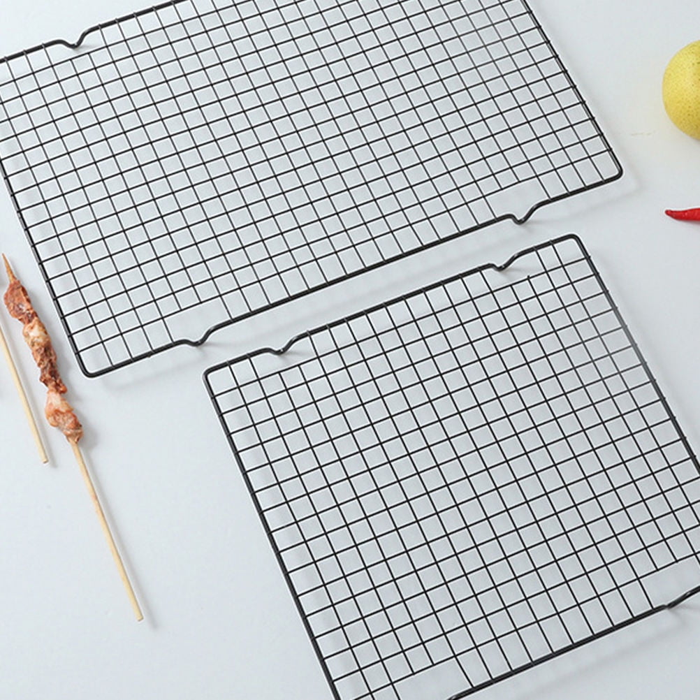 BRIGHTFUFU Silver Cake Cooler Carbon Steel Baking Tool for Cakes Bread ...