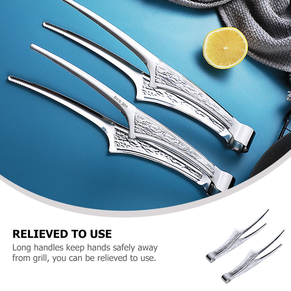 BRIGHTFUFU 2Pcs Stainless Steel Barbecue Clamps Corrosion Resistant ...