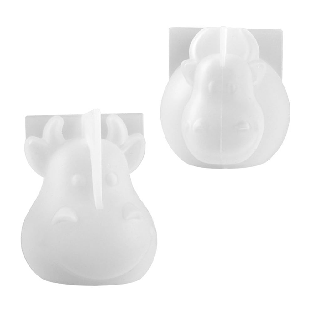 BRIGHTFUFU 2Pcs Transparent Silicone Ox Mold for DIY Epoxy Resin Craft ...