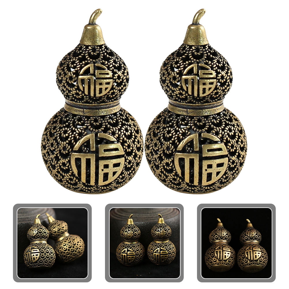 BRIGHTFUFU 2Pcs Vintage Style Brass Gourd Charms for Jewelry Making and ...