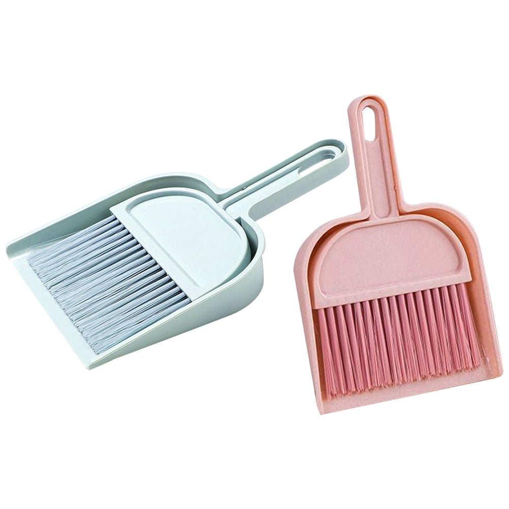 BRIGHTFUFU 2Set Small Dustpan and Brush Set for Table with Portable ...