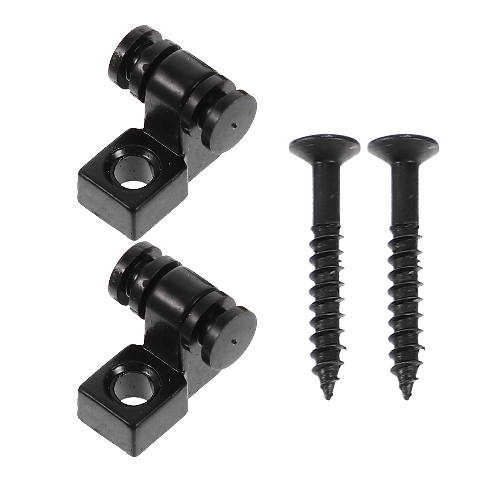 BRIGHTFUFU 2Sets Black Metal Guitar String Retainers with Roller for Electric Guitar Accessories ...