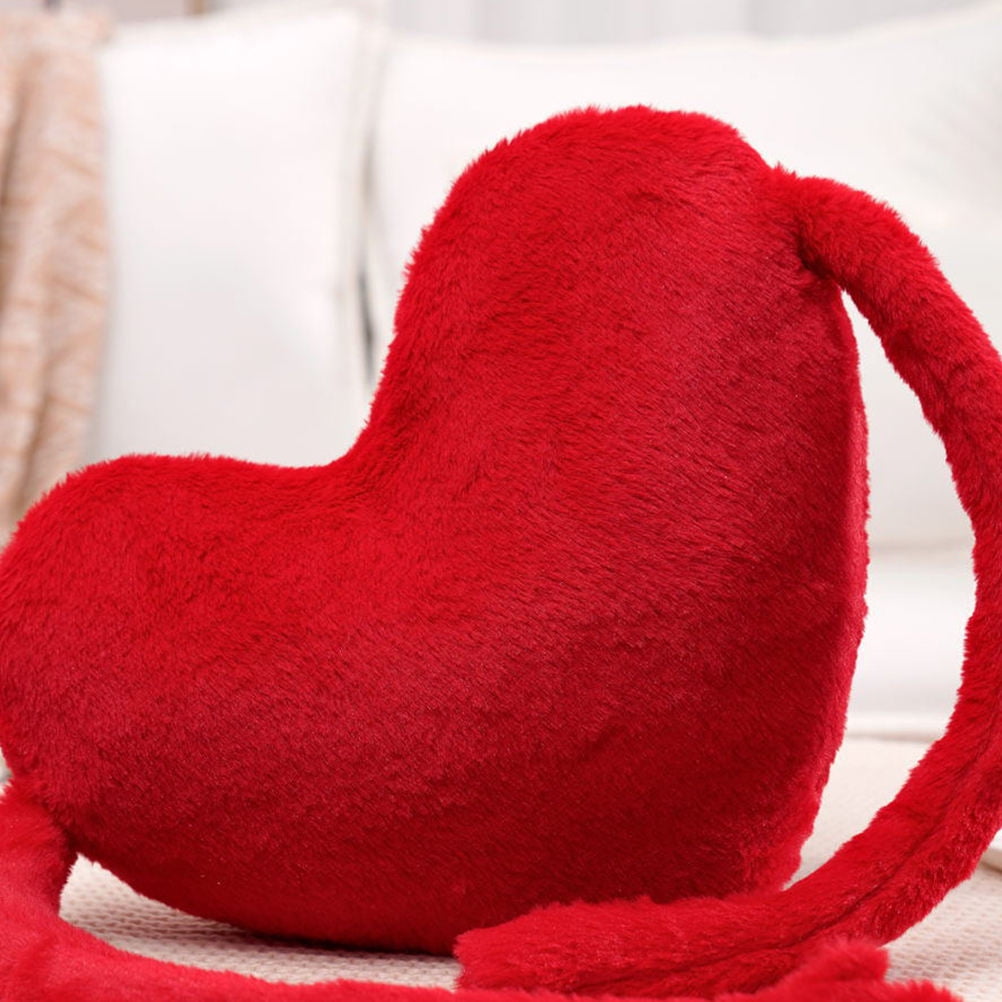 BRIGHTFUFU 2pcs Novelty Cushions Heart-shaped Pillow Cloth Fleece ...