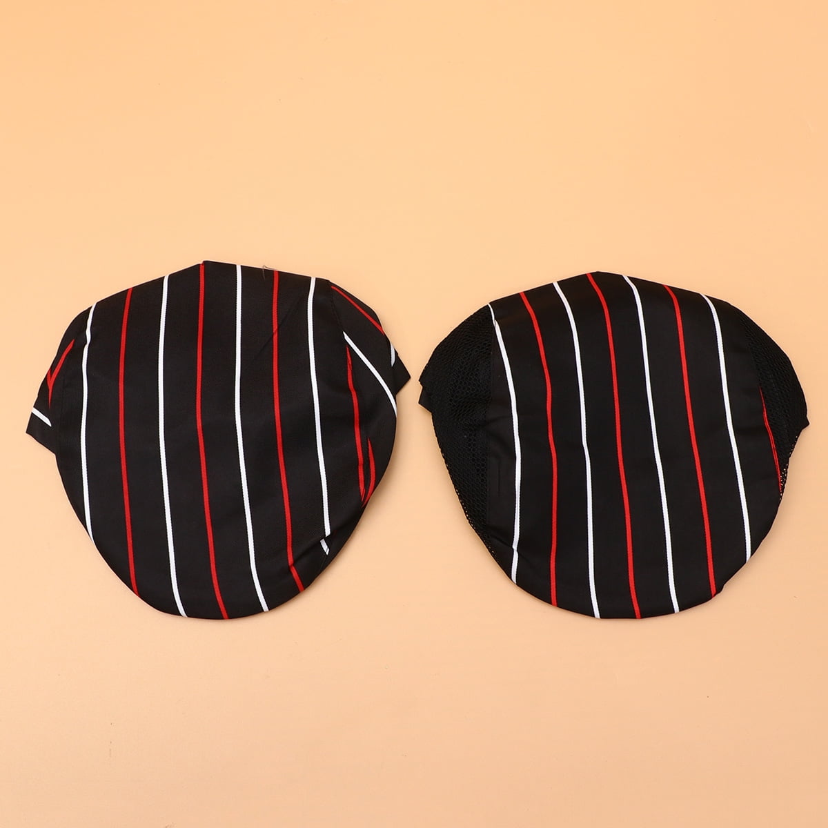BRIGHTFUFU 2Pcs Cooking Chef Caps Beret Hat Cotton Black pe for Working ...