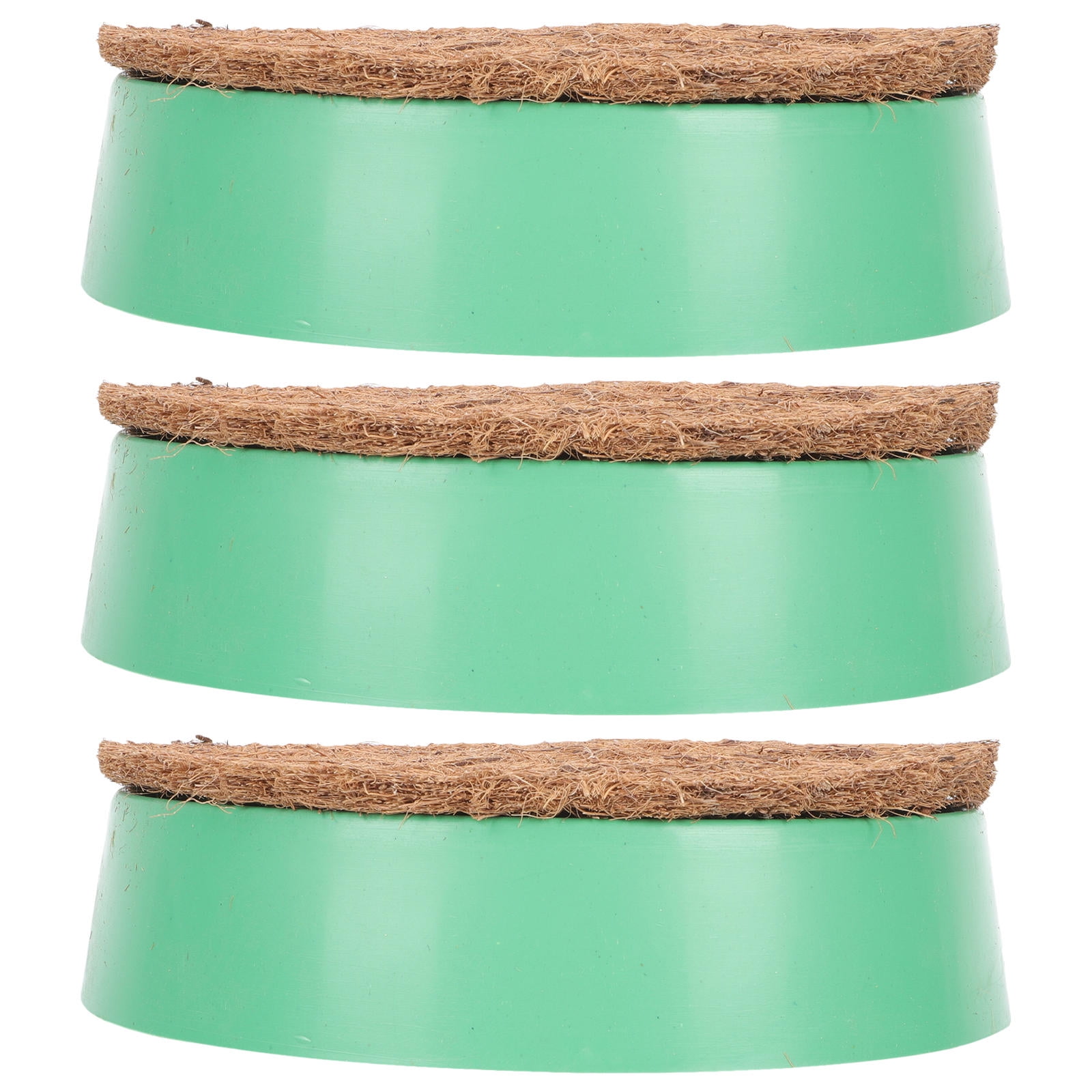 BRIGHTFUFU 3-Pack Green Wooden Bird Nesting Houses with PP Egg Nest ...
