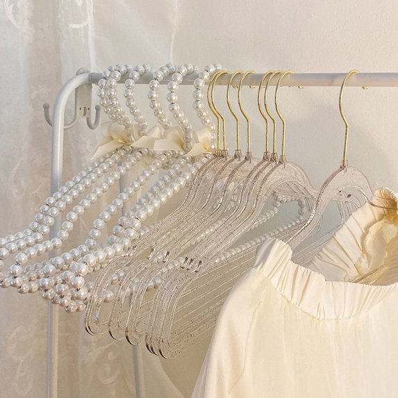 BRIGHTFUFU 3Pcs Anti Slip Hangers White Design Clothes Hanger for Home ...