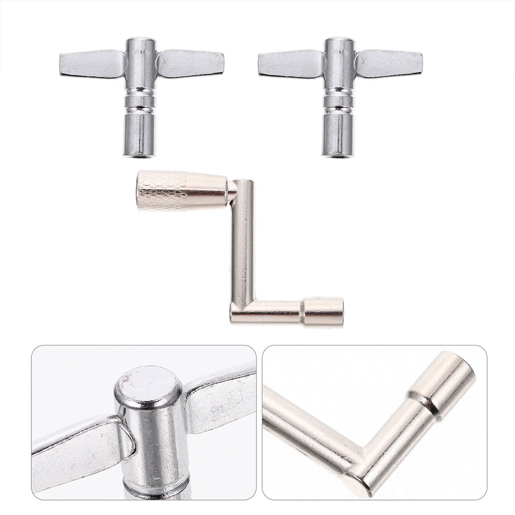 BRIGHTFUFU 3Pcs Drum Set Keys Silver Metal Drum Wrench Tool Durable ...