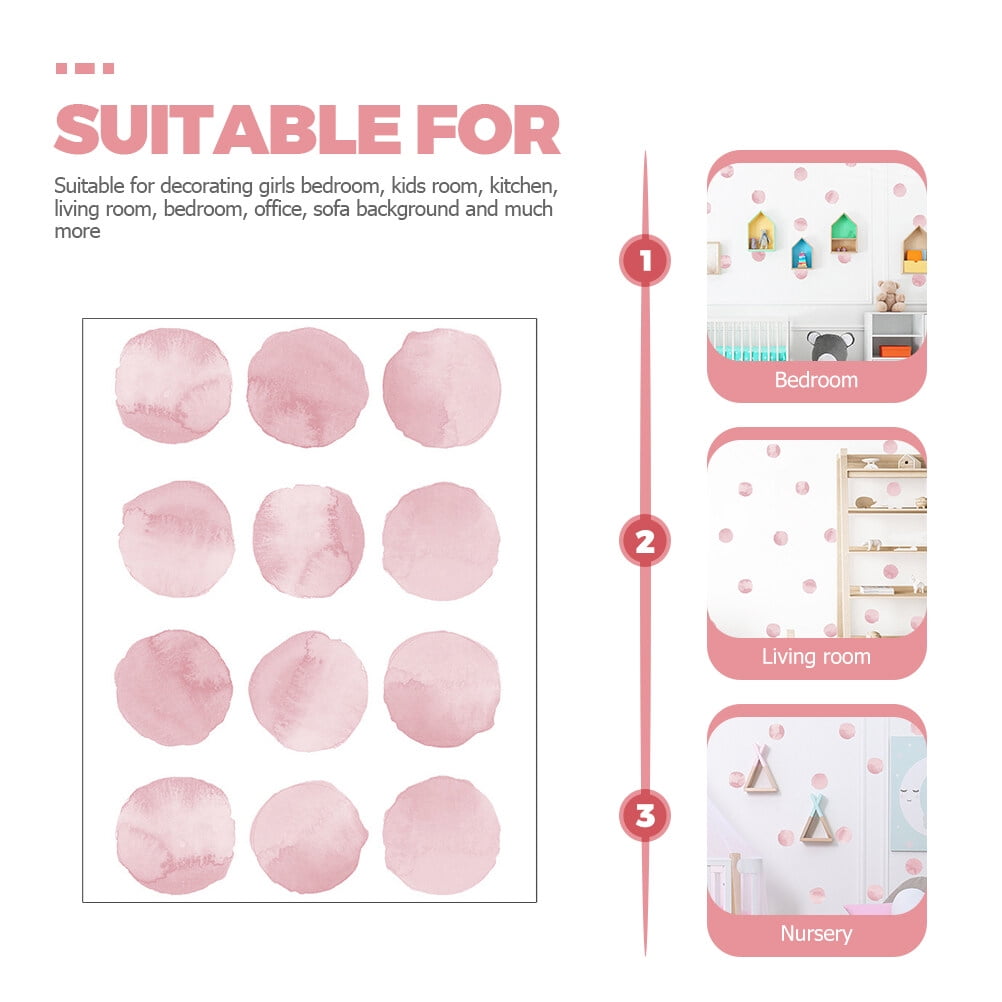 BRIGHTFUFU 4 Sheets Dots Set Wall Sticker PVC Wall Decor For Bedroom ...