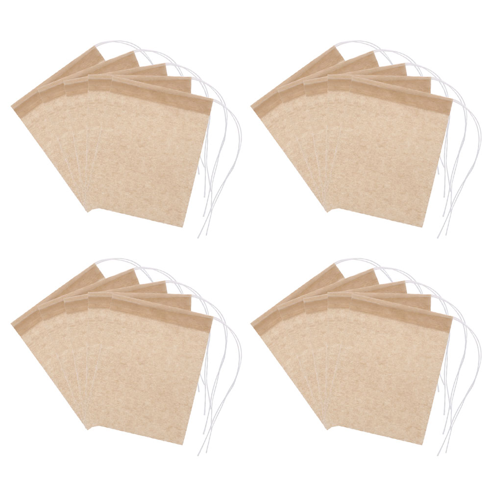 BRIGHTFUFU 400Pcs Tea Infuser Bag Rectangular Shape Brown Paper Safe ...